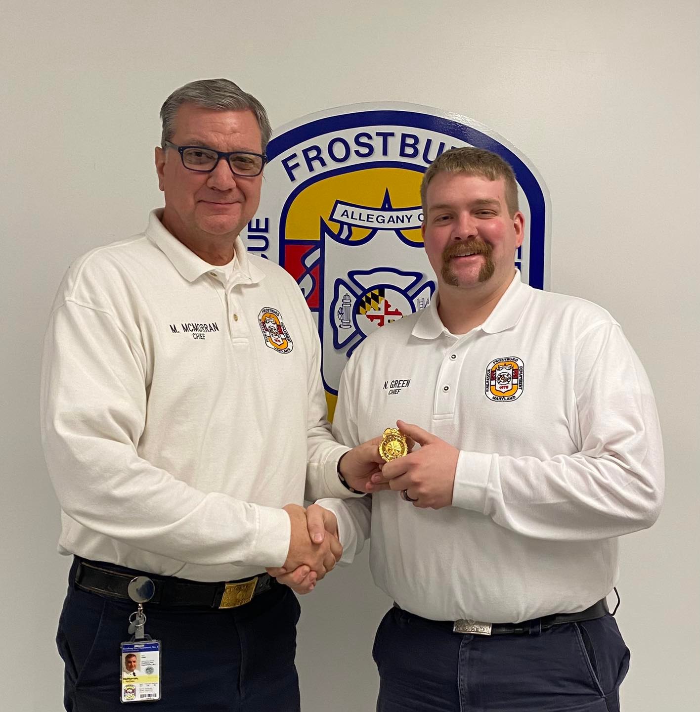 Chief McMorran Transfers Command to Chief Green